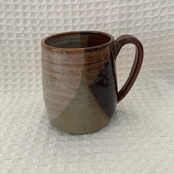 Unknown | Dining | Multi Color Signed Pottery Mug With Ribs | Poshmark